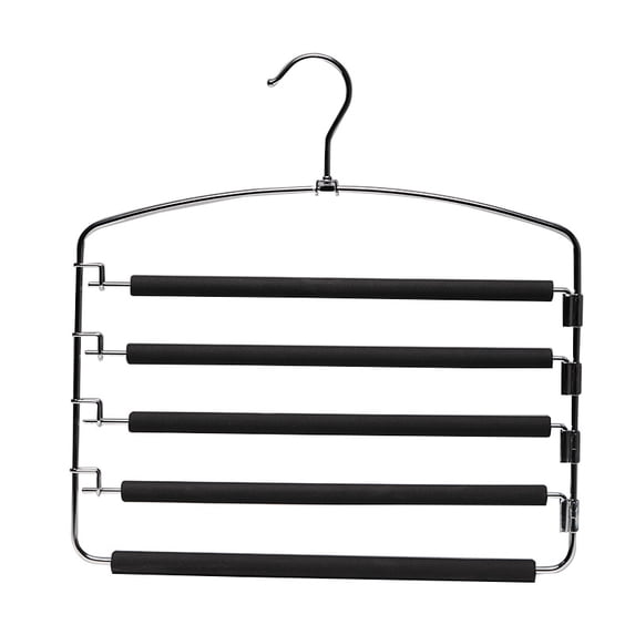 Trouser Hanger Space-Saving Hanger Multi-Layer Swing Arm Trouser Hanger ...