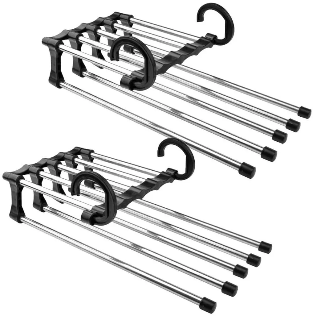 Trouser hangers space-saving multiple, 2 trouser hangers made of ...