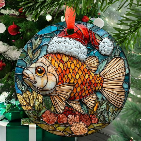 Trout Fish 15 Ceramic/Acrylic Christmas Ornament, Gentle Mom Thank-You ...