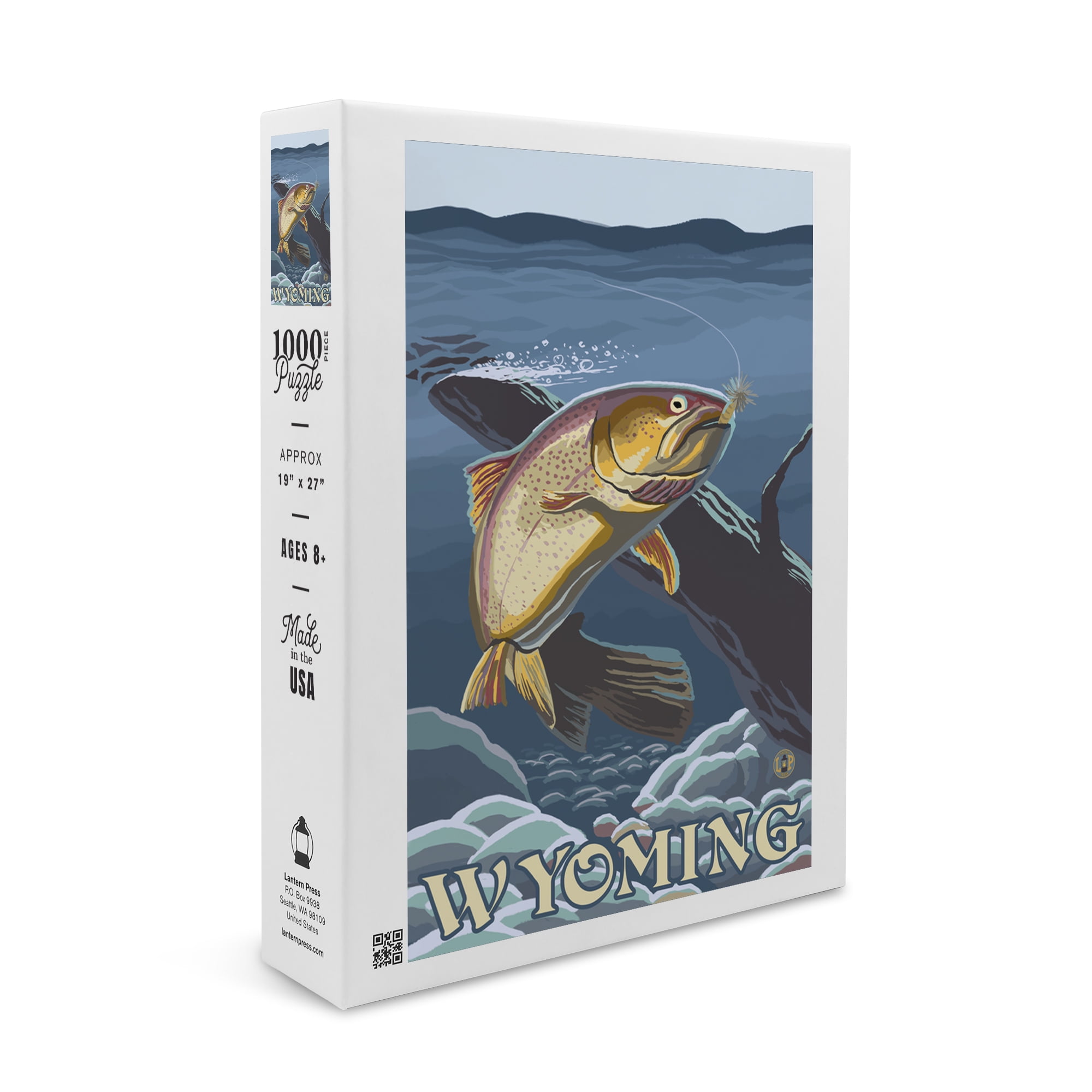 Trout Fishing Cross-Section, Wyoming (1000 Piece Puzzle, Size 19x27 ...