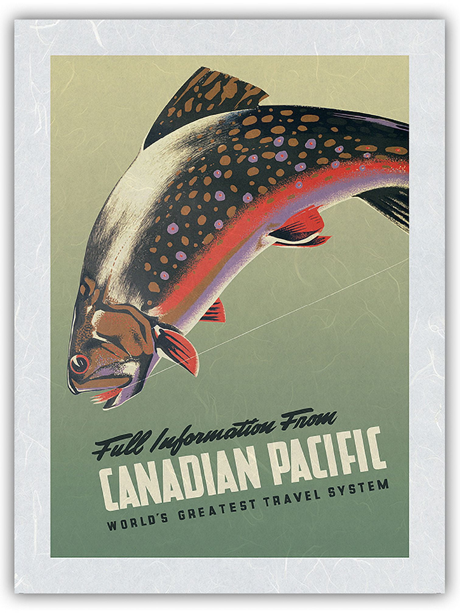 Trout Fly Fishing - Canadian Pacific Railway - Vintage Railroad Travel ...