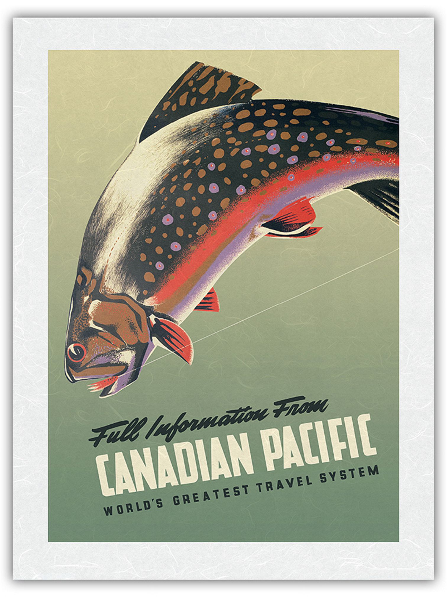 Trout Fly Fishing - Canadian Pacific Railway - Vintage Railroad Travel ...
