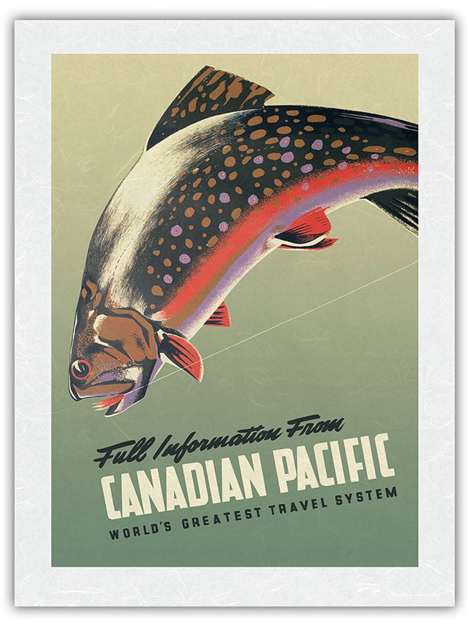 Trout Fly Fishing - Canadian Pacific Railway - Vintage Railroad Travel ...