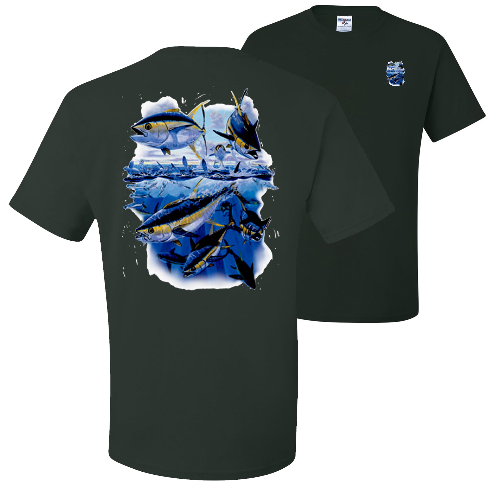 Trout Largemouth Bass Fish Fishing Lovers FRONT AND BACK Mens T-shirts ...