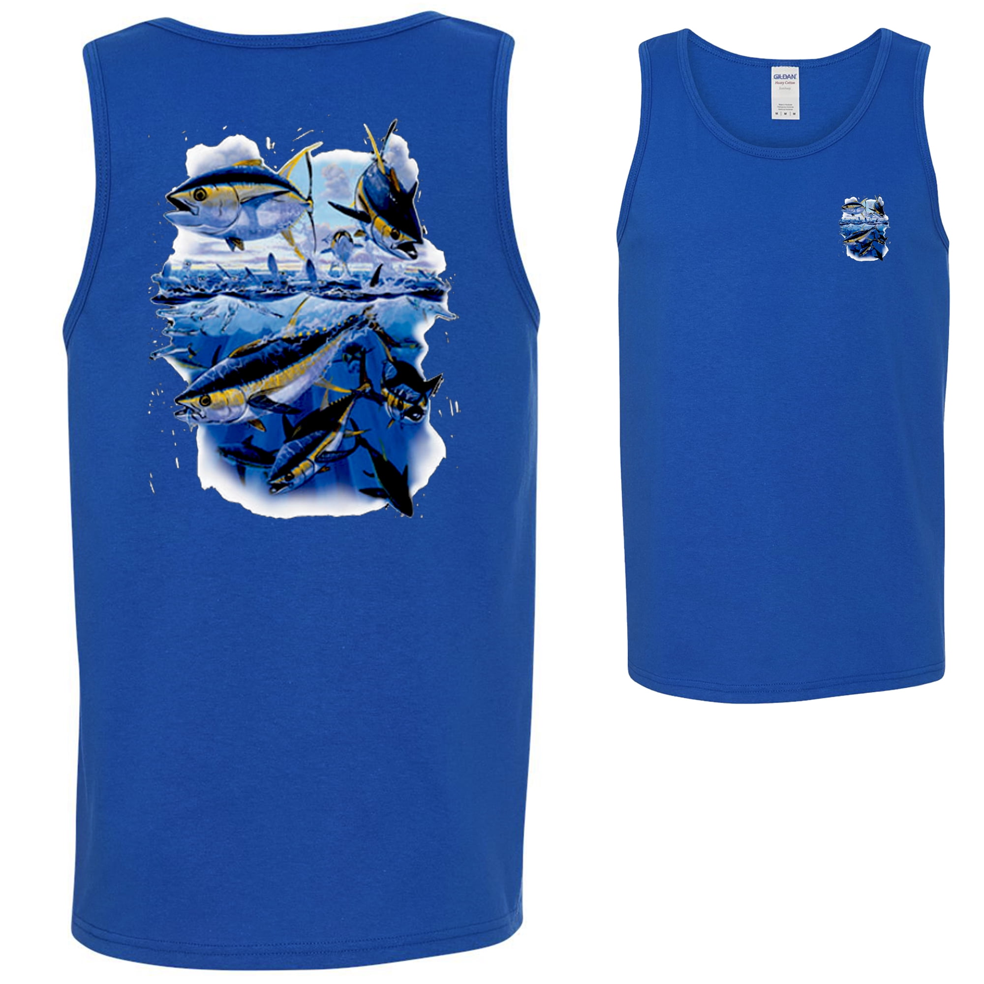 Trout Largemouth Bass Fish Fishing Lovers FRONT AND BACK Mens Tank Top ...