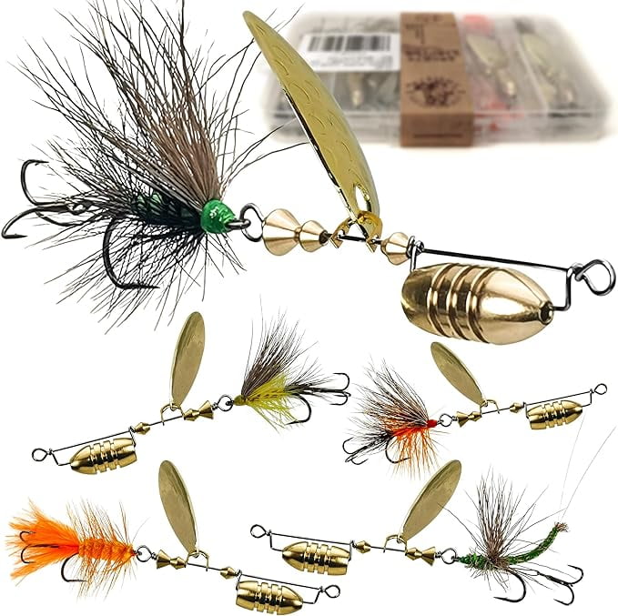 Trout Lures Trout Spinners, Rooster Bait Tail Trout Fishing Lures for ...