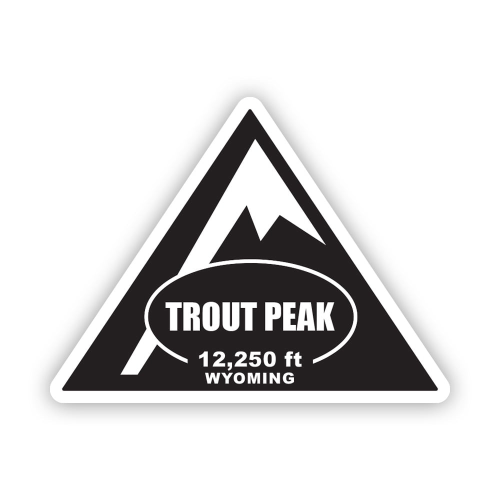 Trout Peak Sticker Decal - Self Adhesive Vinyl - Weatherproof - Made in ...