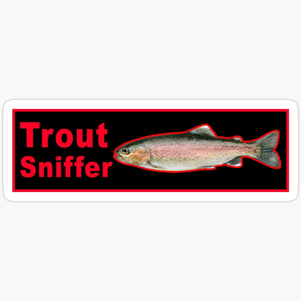 Trout Sniffer Sticker Phone Decal Water Bottle Stickers Car Decals ...