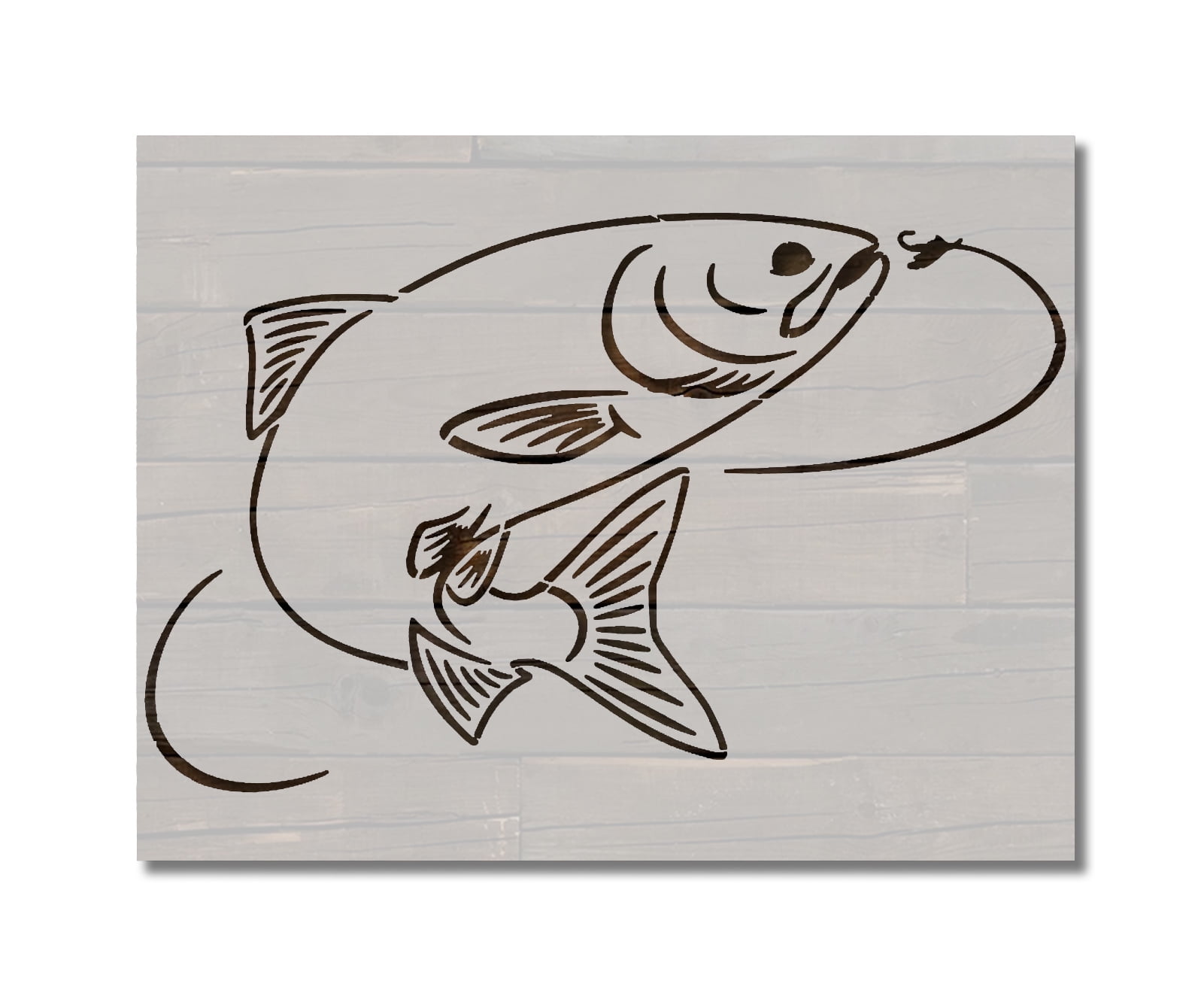 Trout / Steelhead Fish Fishing Stencil Template Reusable 8.5 x 11 for ...