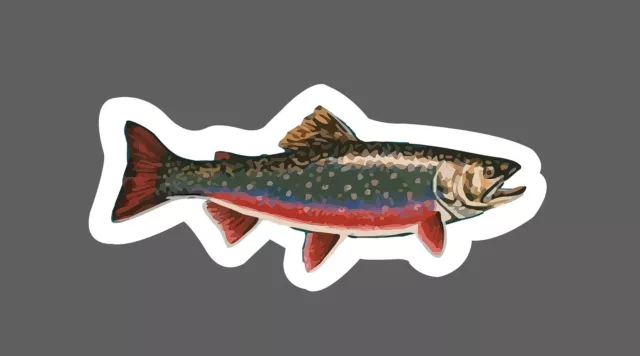 Trout Sticker Fish River Swimming Waterproof Sticker Phone Decal Water ...