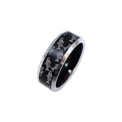 Trout Wedding Ring Fisherman Engagement Ring Box Fishing Proposal Ring ...