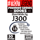 TroutLegend J300 ShortWide Jig Hook - Premier Series (50Packs ...