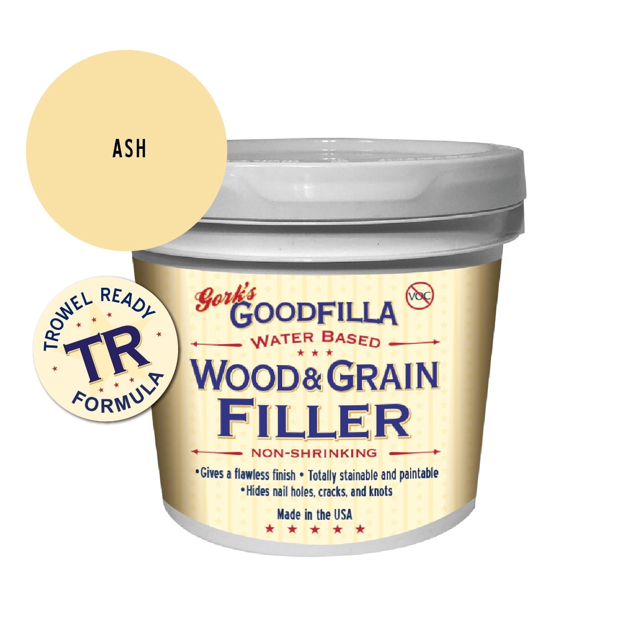 GoodFilla Water-Based Wood Finish (Trowel Ready), Ash, Gallon - Walmart.com