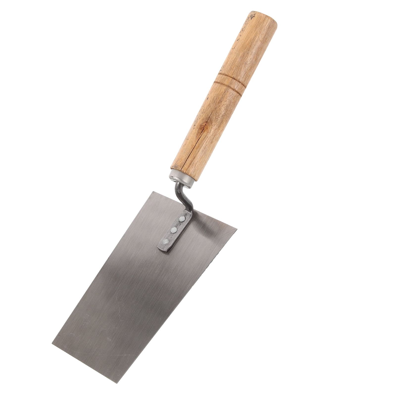 Trowel with Wooden Handle Mason Plastering Tool Concrete Steel - Walmart.com