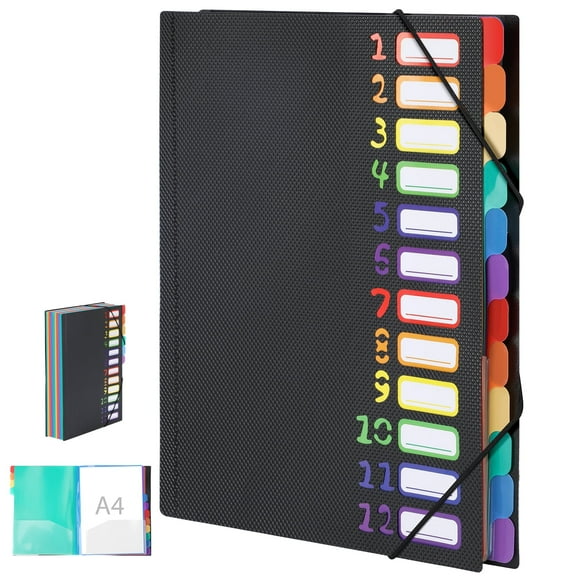 1 Pcs Accordion File Organizer,Expanding File Folder With 12 Pockets,12 ...