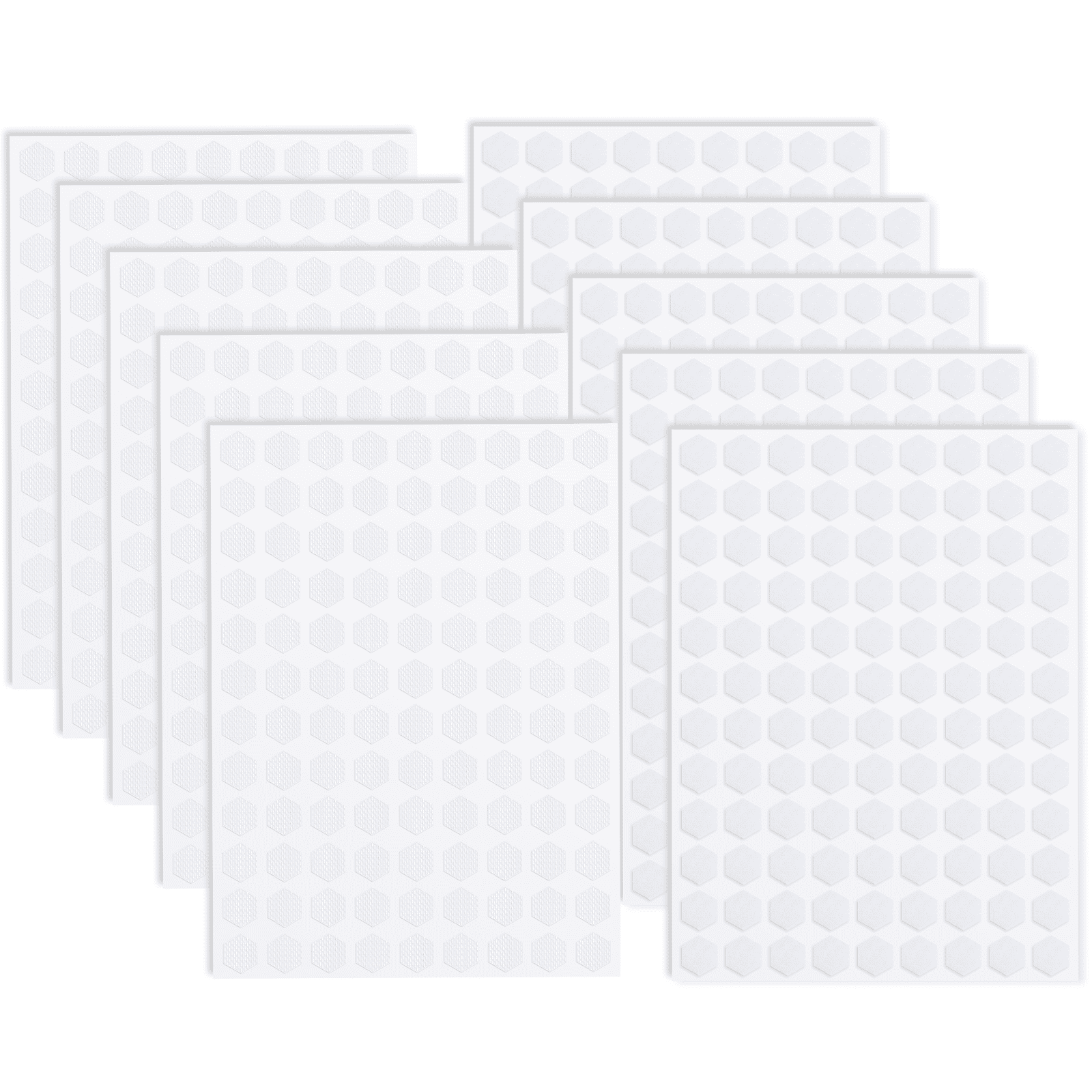 Troxlin Hexagon Hook & Loop Dots - 1080pcs 0.39" Sticky Velcro Dots for ...