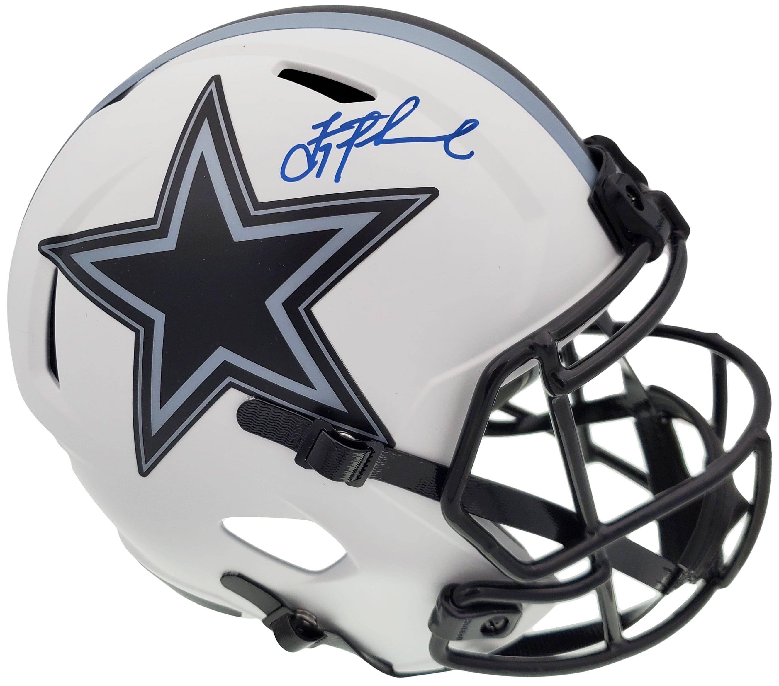 Troy Aikman Autographed Dallas Cowboys Lunar Eclipse White Full Size ...