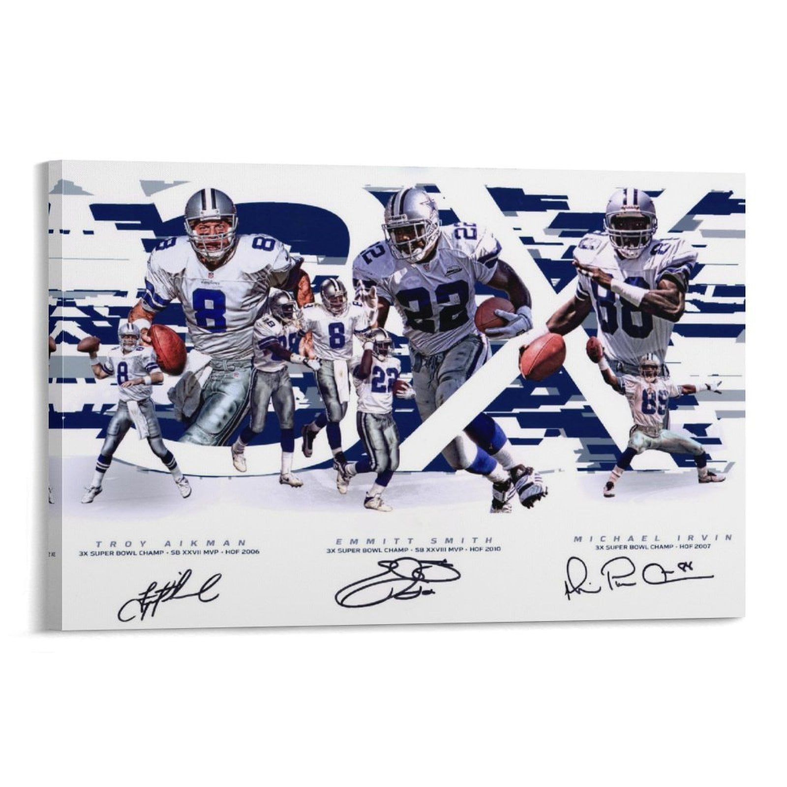 Troy Aikman, Michael Irvin, Emmitt Smith Canvas Poster Poster Cool ...
