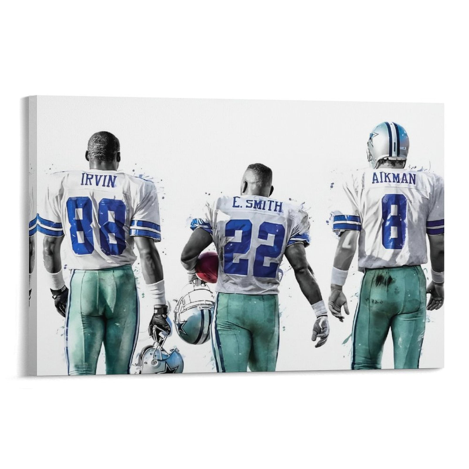 Troy Aikman, Michael Irvin, Emmitt Smith Canvas Poster Room Aesthetic ...
