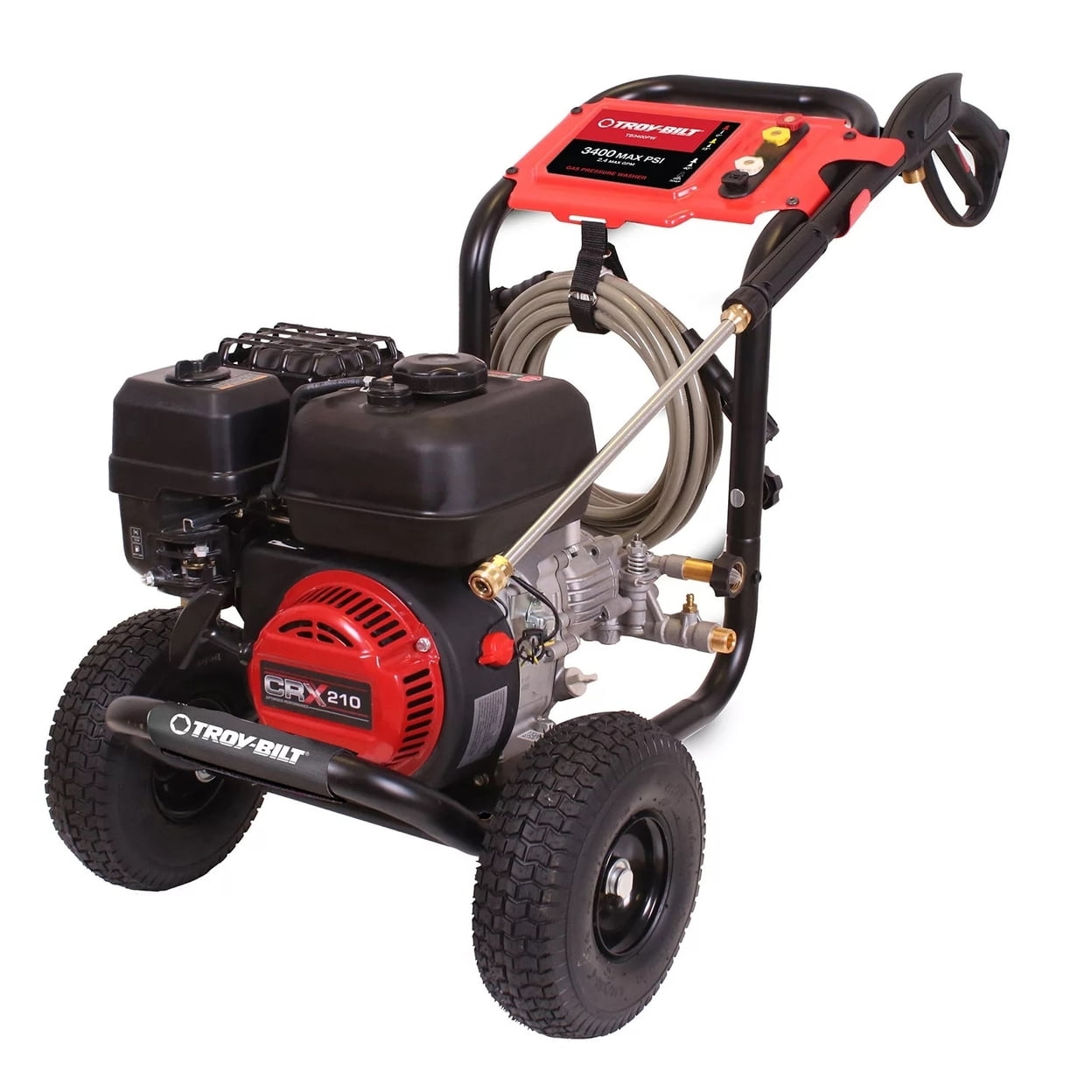 Troy-Bilt Gas Pressure Washer, 3400 PSI 2.4 GPM, CRX210 Engine, Easy ...