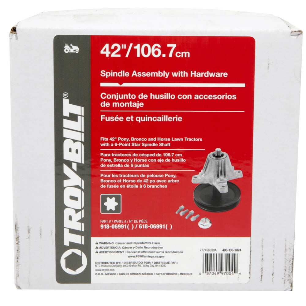 Troy-Bilt Maintenance Free Spindles Assembly w/ Hardware for Lawn Mower ...