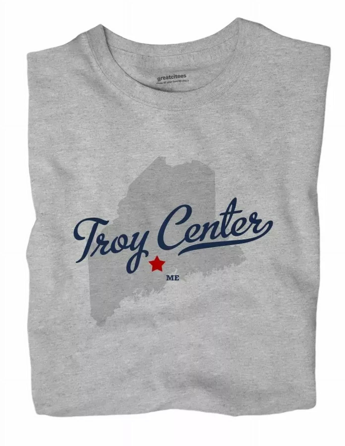 Troy Center Maine ME T-Shirt MAP - Walmart.com
