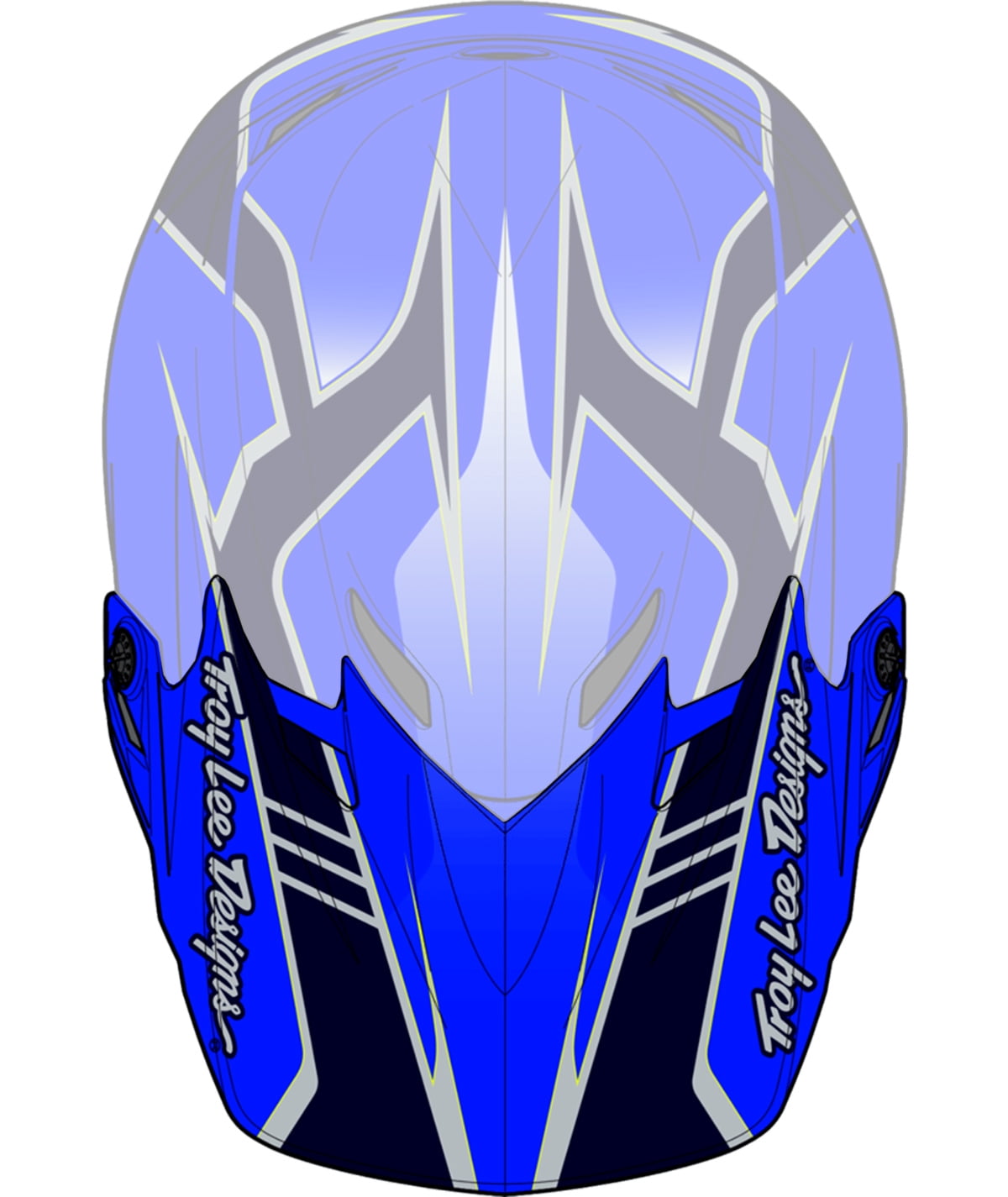 Troy Lee Designs SE4 Matrix Helmet Visor/Peak Blue - Walmart.com