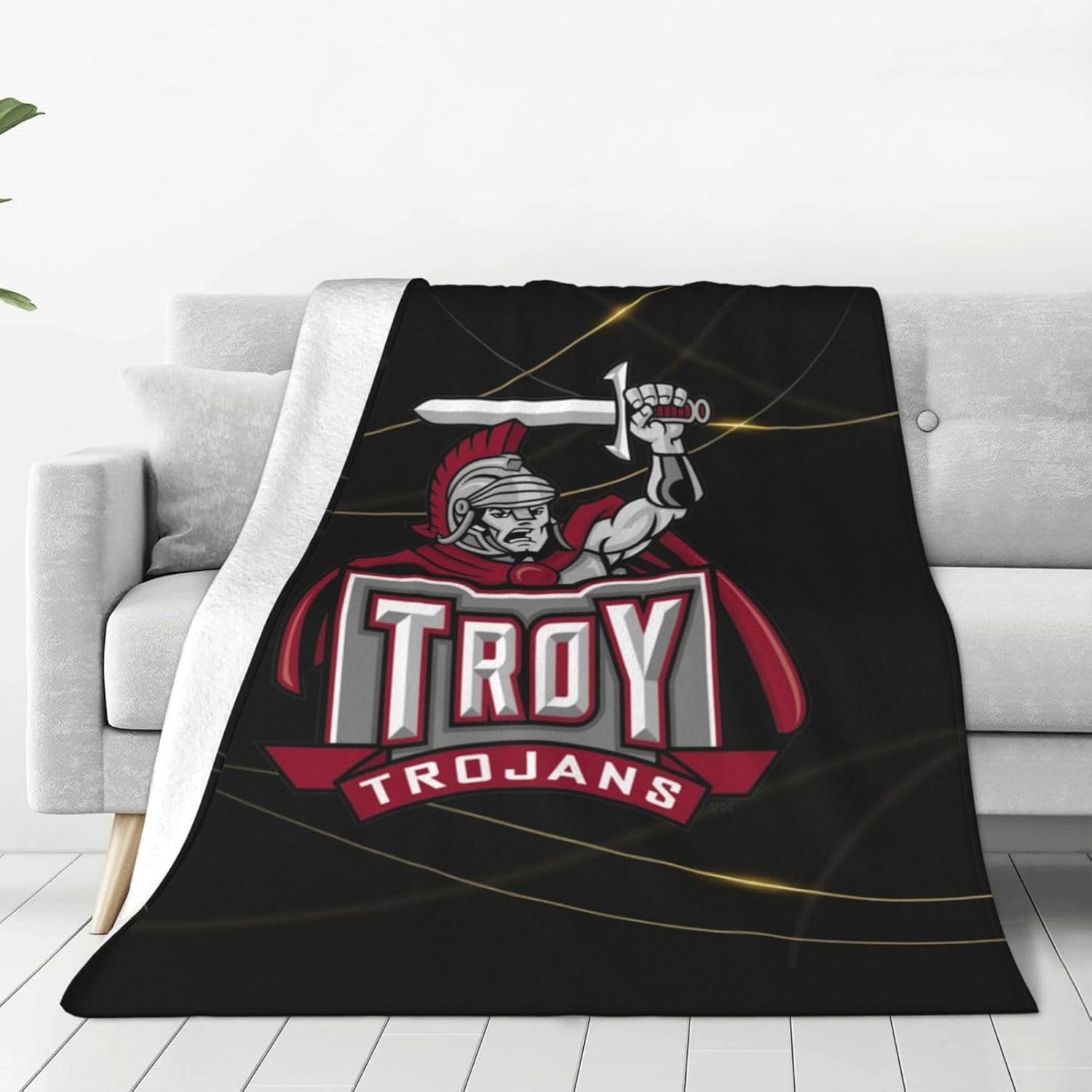 Troy University Logo Blanket Large Luxury Fleece Soft Anti-Static Anti ...