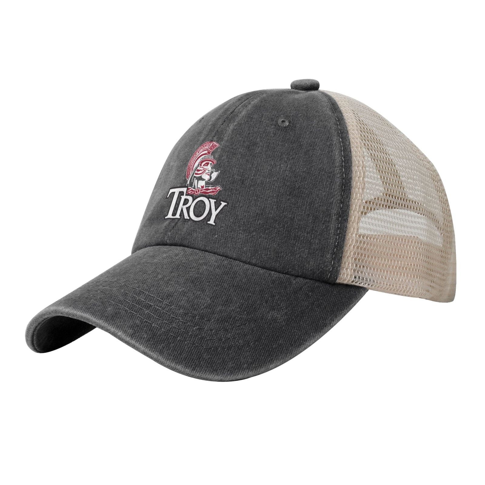 Troy University Logo Cowboy Vintage Mesh Baseball Cap - Trucker Hat ...
