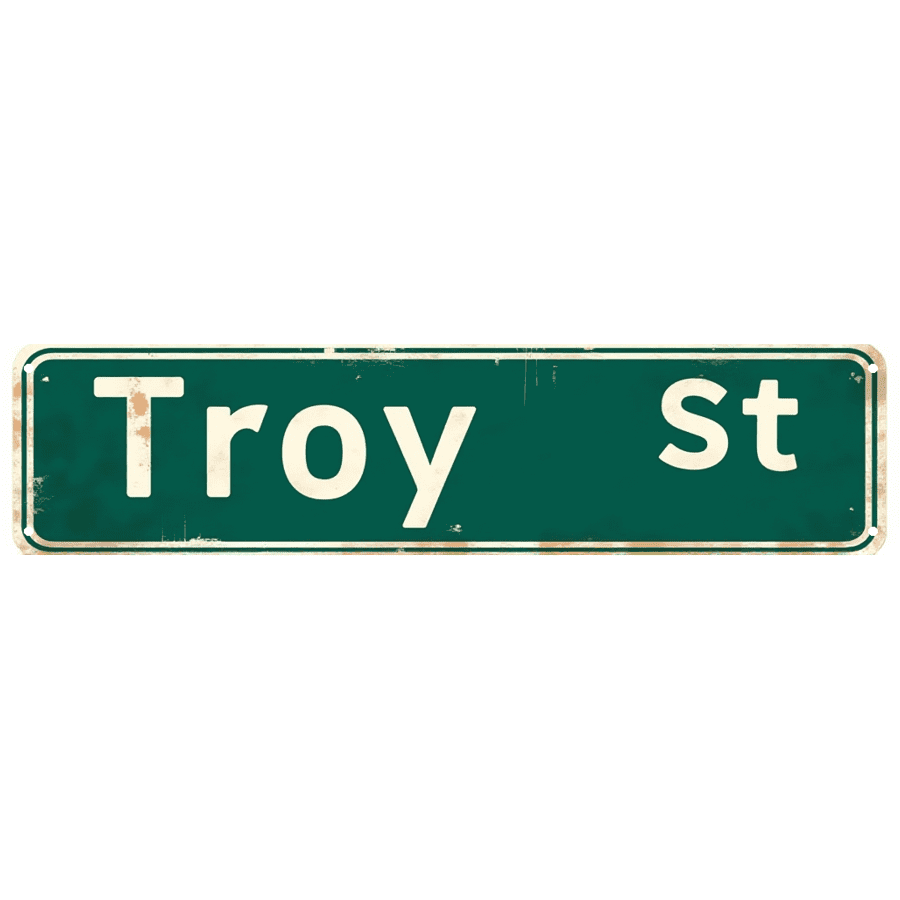 Troy Vintage Tin Sign - 16x4 Inches - Ideal for Farmhouse, Man Cave ...
