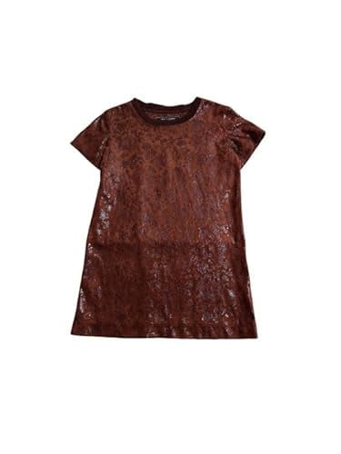 Troy x London girls chocolate brown texture faux suede minnie dress (M ...