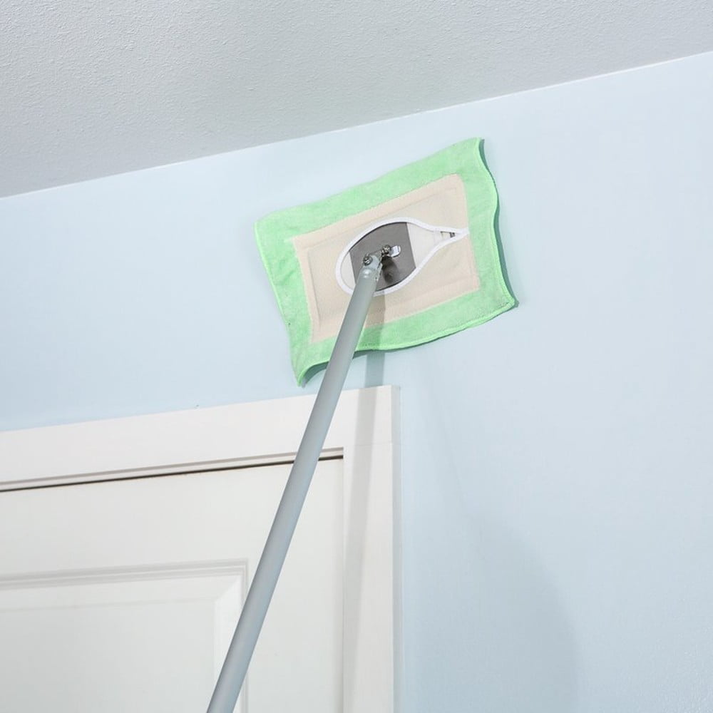 Troycraft Amish-Made Wall Cleaning Mop with Removable Microfiber Head ...