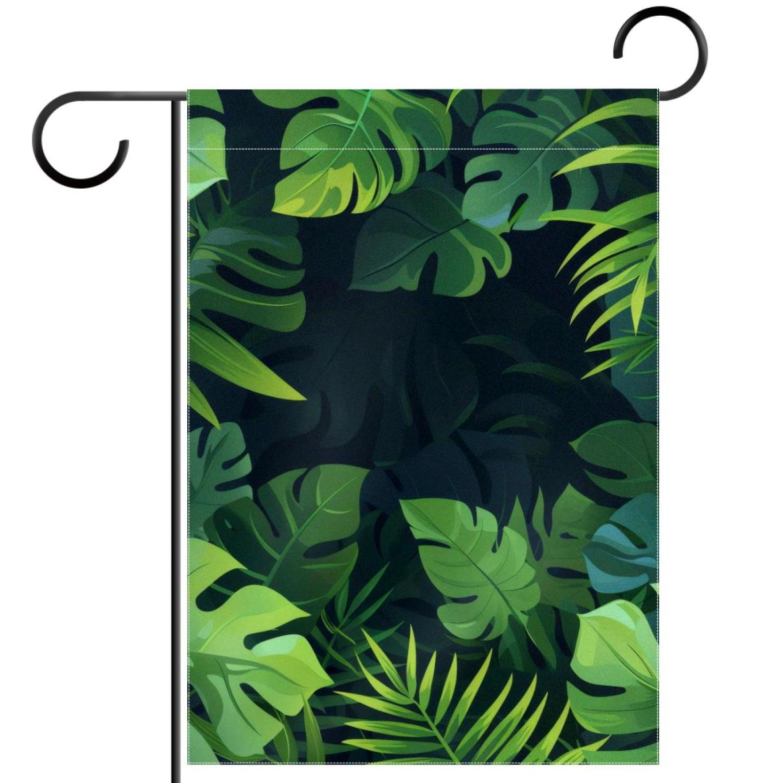 Trpical Leaves Palm Leaves Branches Welcome Garden Flags, 12 x 18 Inch ...