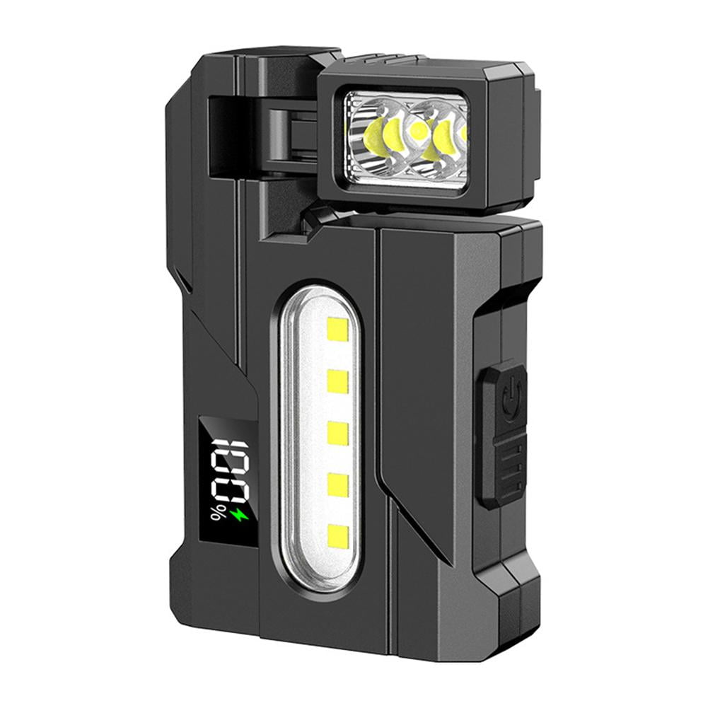 Trredrins Magnetic EDC Flashlight Rechargeable,Magnetic Base & Clip ...