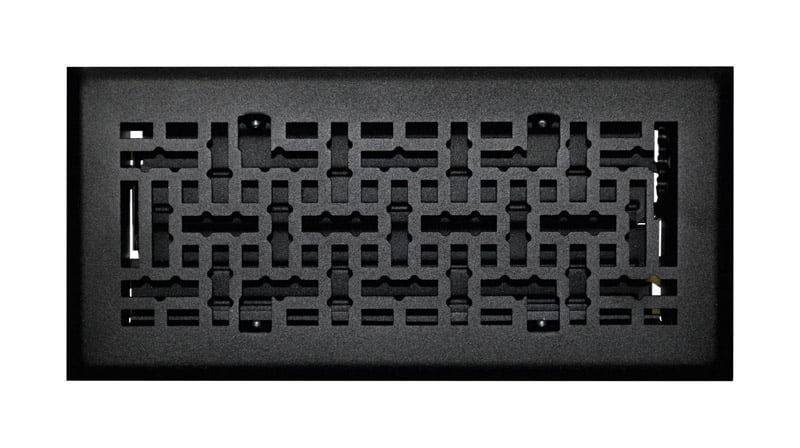 Tru Aire 4 in. H X 12 in. W 1-Way Matte Steel Floor Diffuser - Walmart.com