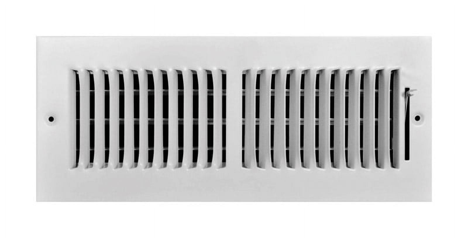 Tru Aire 4 in. H X 12 in. W 2-Way Powder Coat White Steel Wall/Ceiling ...