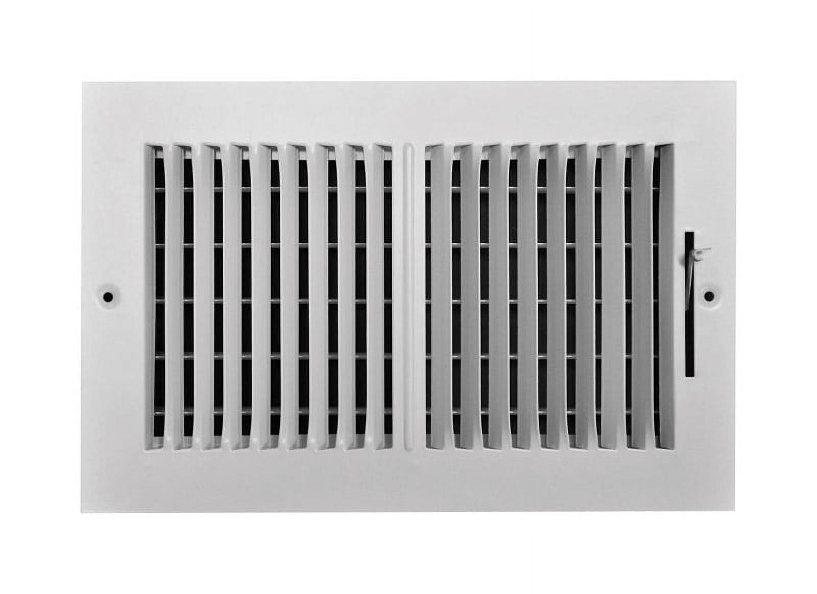 Tru Aire 6 in. H X 10 in. W 2-Way Powder Coat White Aluminum Wall ...