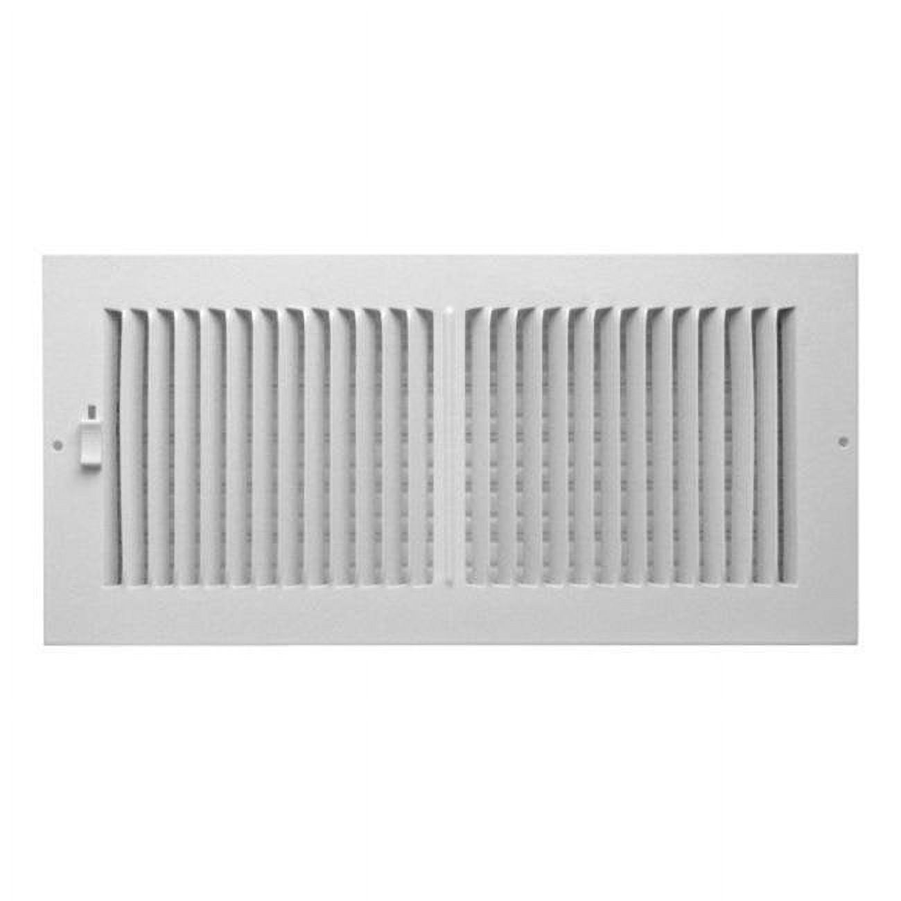 Tru Aire 6 in. H X 14 in. W 2-Way Powder Coat White Aluminum Wall ...