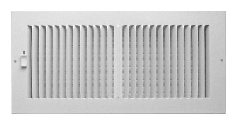 Tru Aire 6 in. H X 14 in. W 2-Way Powder Coat White Aluminum Wall ...