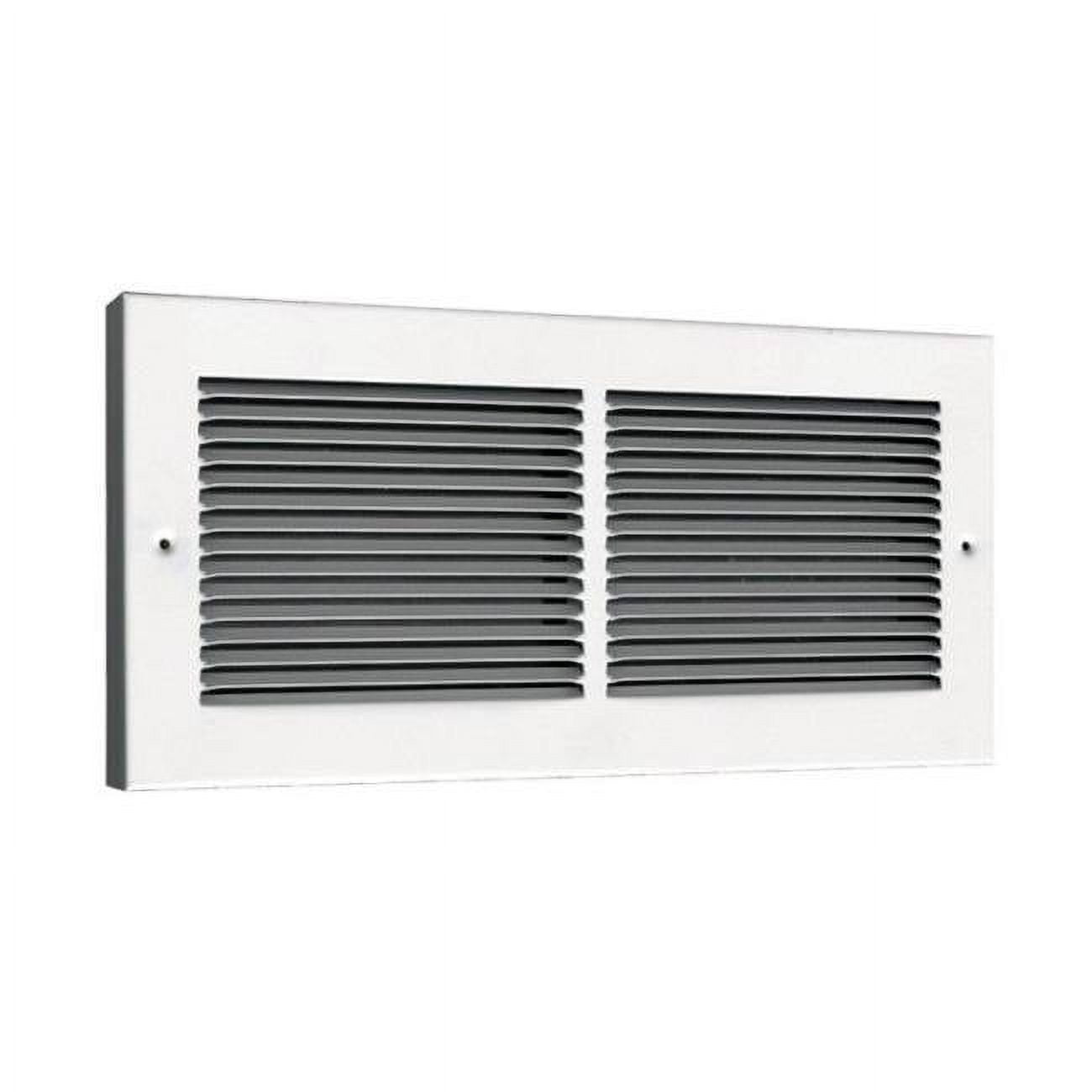 Tru Aire 6 in. H X 30 in. W 1-Way Powder Coat White Steel Baseboard ...