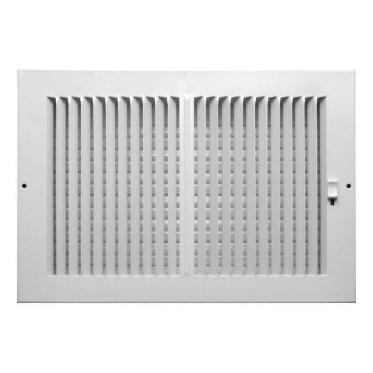 Tru Aire 12x8 in. 2-Way Air Wall/Ceiling Vent Register in Powder Coat ...