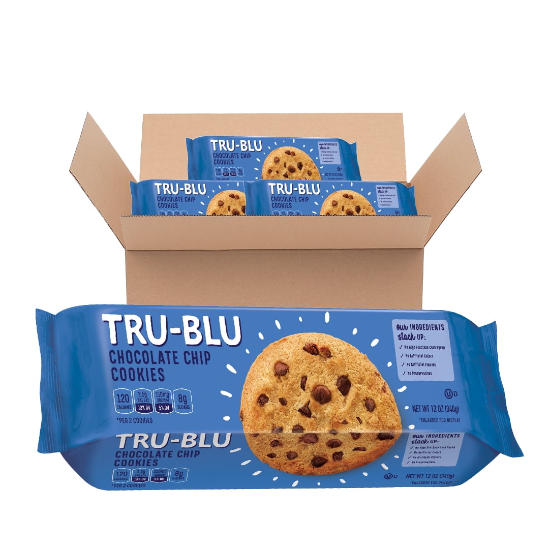 Tru Blu Chocolate Chip Home Style Cookies, 12 oz, Pack of 3 - Walmart.com