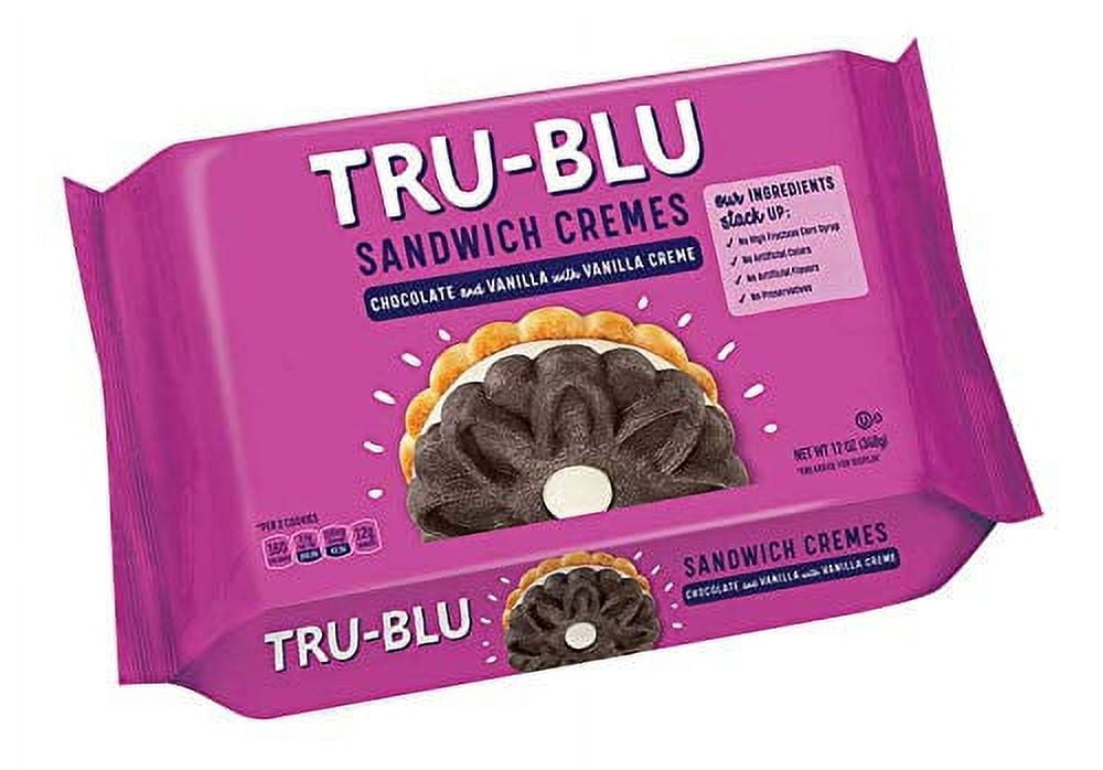 Tru Blu Duplex Cookies, Chocolate & Vanilla with Vanilla Cream, 12 oz, Pack of 3 - Walmart.com