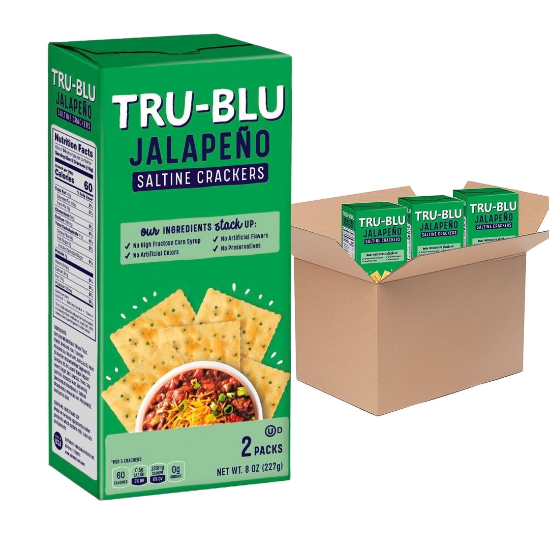 Tru Blu Jalapeno Saltine Crackers, 8 oz, Pack of 3 - Walmart.com