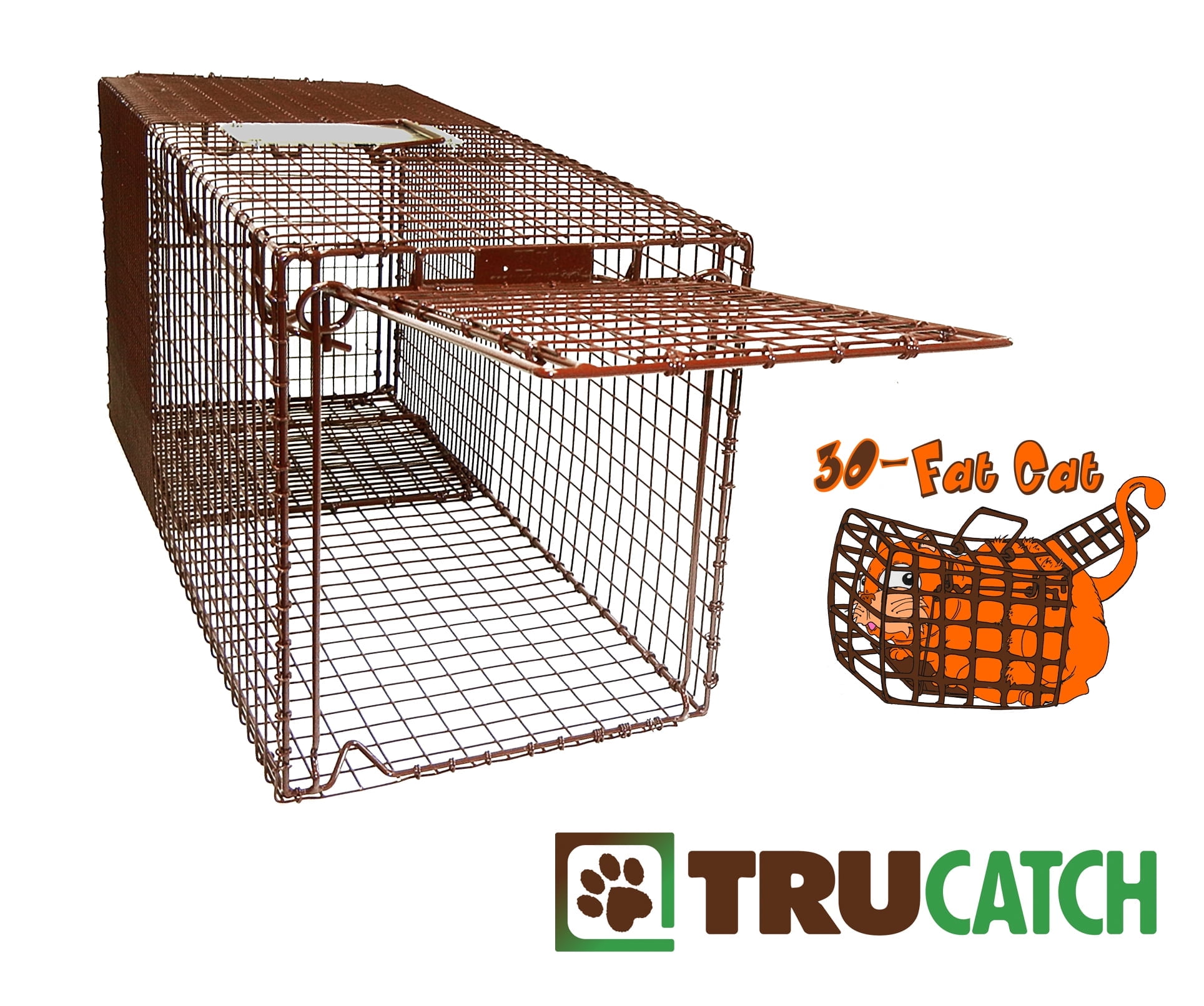 Tru Catch 30 Fat Cat Live Animal Trap, Humane and Safe, Easy Operation ...