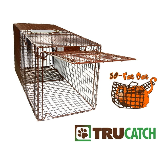 Tru Catch 30 Fat Cat Live Animal Trap, Humane and Safe, Easy Operation ...