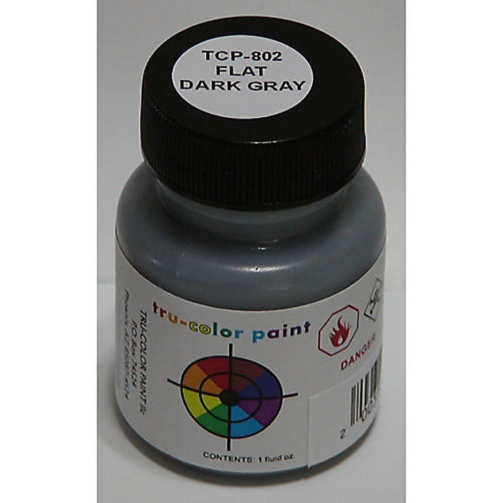 Tru-Color Paint Brushable Flat Dark Gray 1 oz TUP802 Train Paint ...
