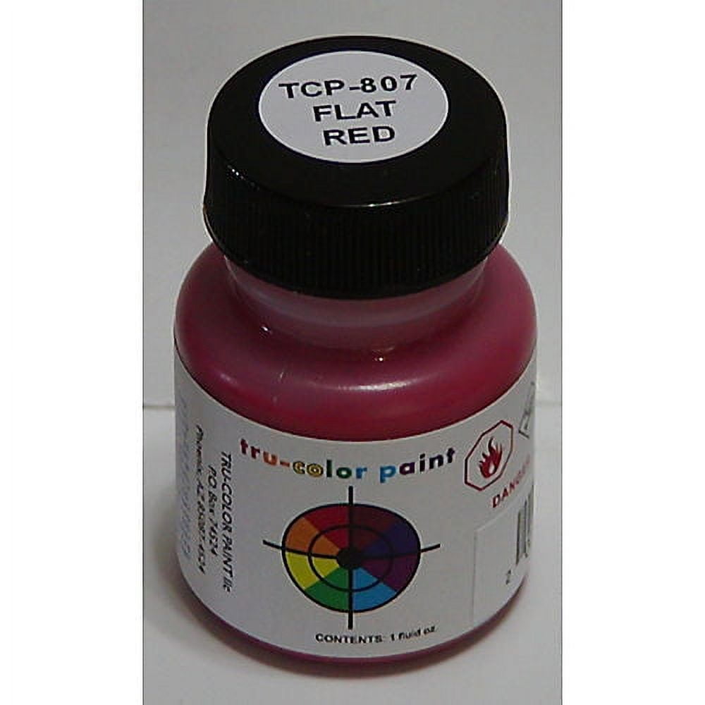 Tru-Color Paint Brushable Flat Dark Red 1 oz TUP807 Train Paint ...
