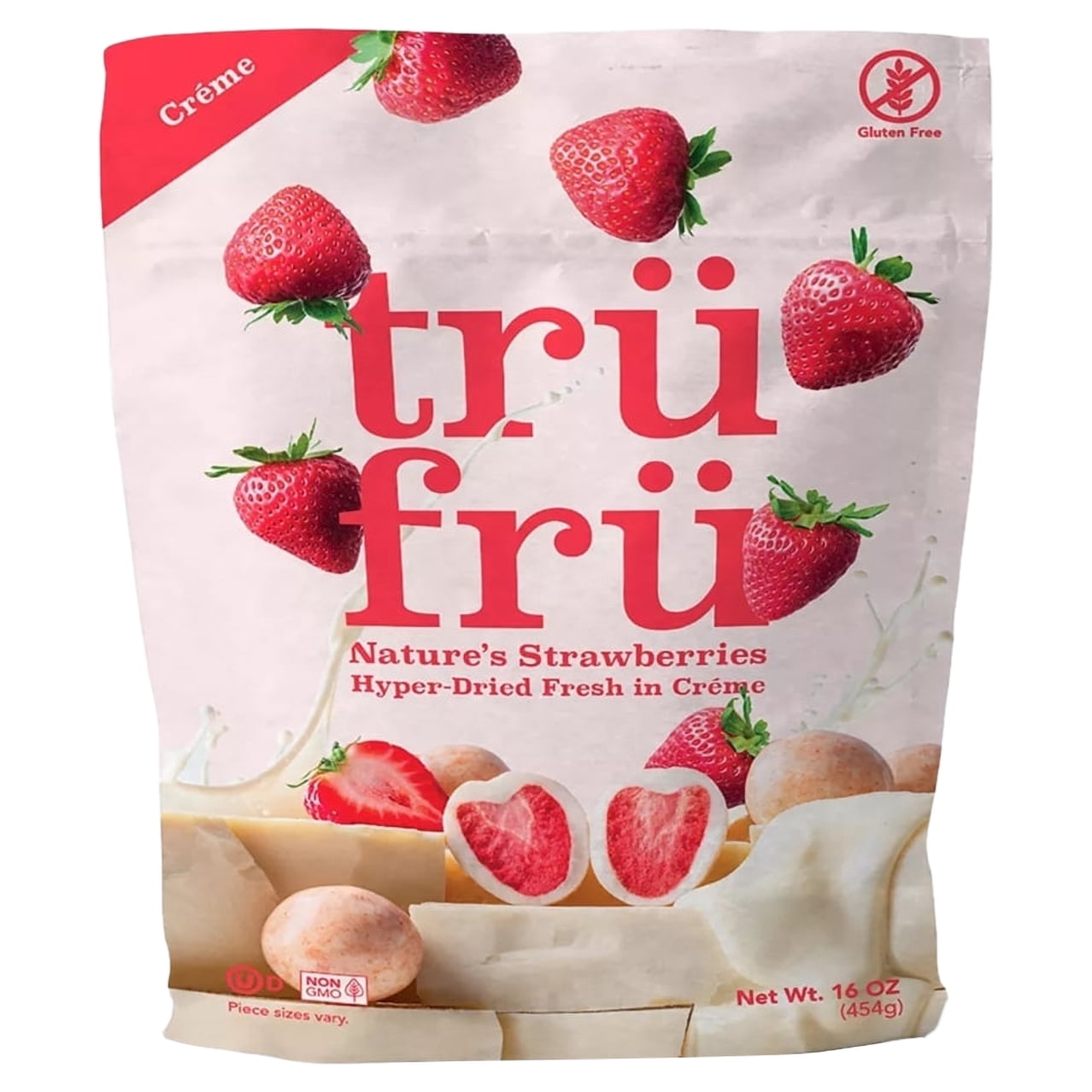 Tru Fru Natural Hyper-Dried Strawberries Dipped in White Crème ...