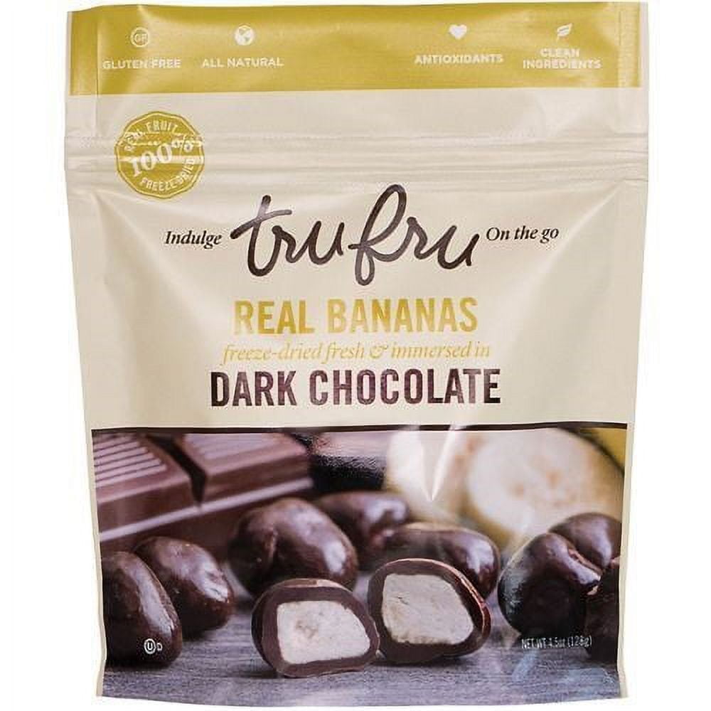 Tru Fru Real Bananas - Dark Chocolate (Pack of 12) - Walmart.com